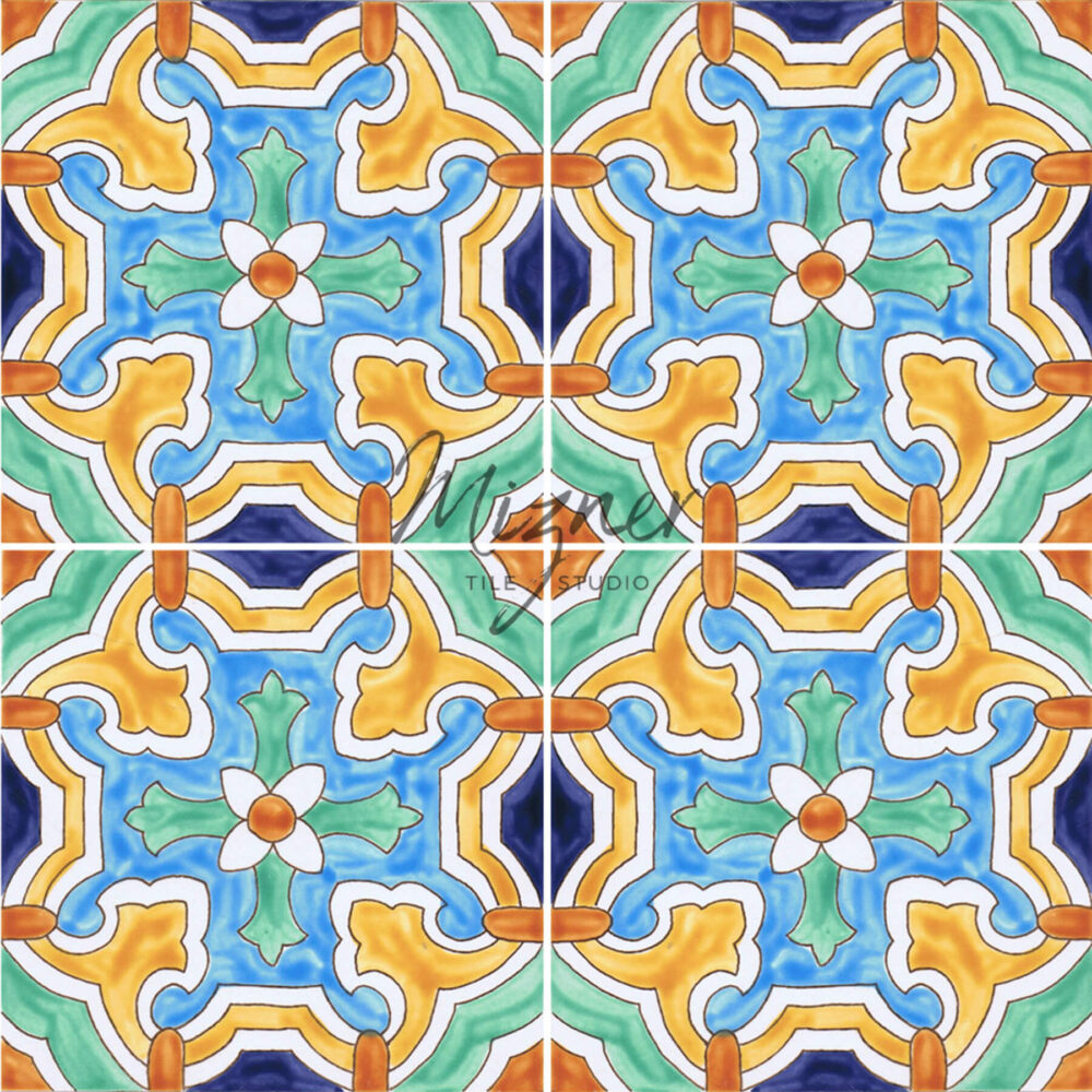 HP-503 Hand Painted Tile | Mizner Tile Studio