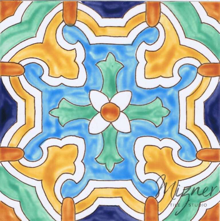 HP-503 Hand Painted Tile | Mizner Tile Studio
