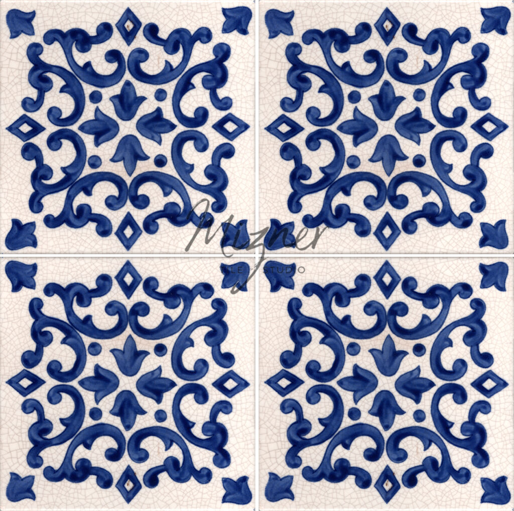 HP-514 Hand Painted Tile | Mizner Tile Studio