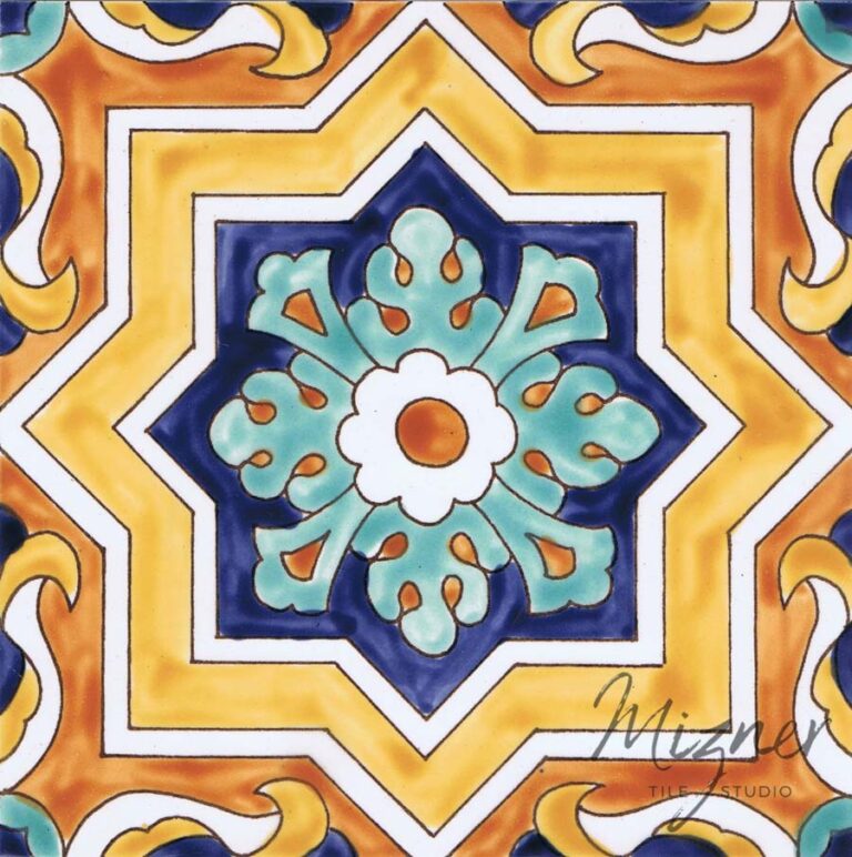 HP-520 Hand Painted Tile | Mizner Tile Studio