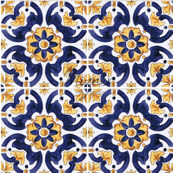 HP-552 | Hand Painted Tile - Mizner Tile Studio