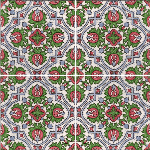 HS-56 Hand Painted Tile | Mizner Tile Studio