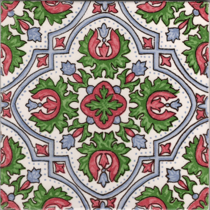 HS-56 Hand Painted Tile | Mizner Tile Studio