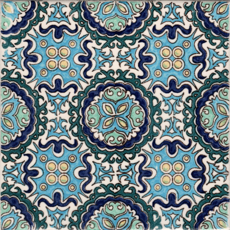 HS-64 Hand Painted Tile | Mizner Tile Studio